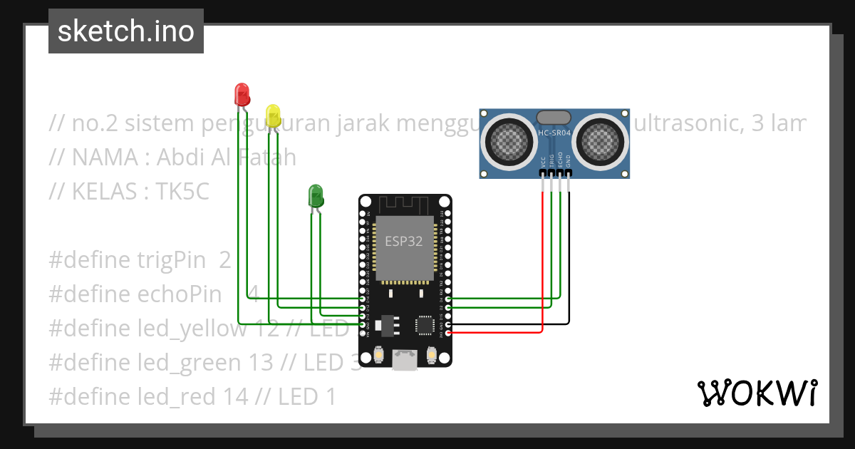 No2 Sensor Ultrasonic Abdi Al Fatahh Wokwi Esp32 Stm32 Arduino 0904