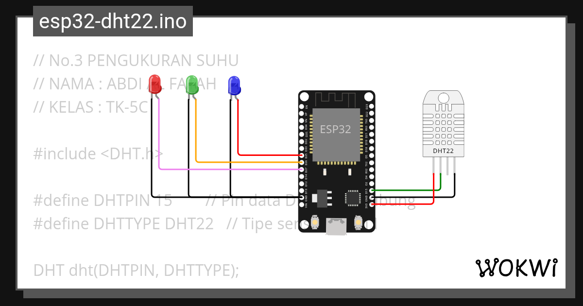 No.3 Pengukuran Suhu-ABDI AL FATAH-TK 5C - Wokwi ESP32, STM32, Arduino Simulator