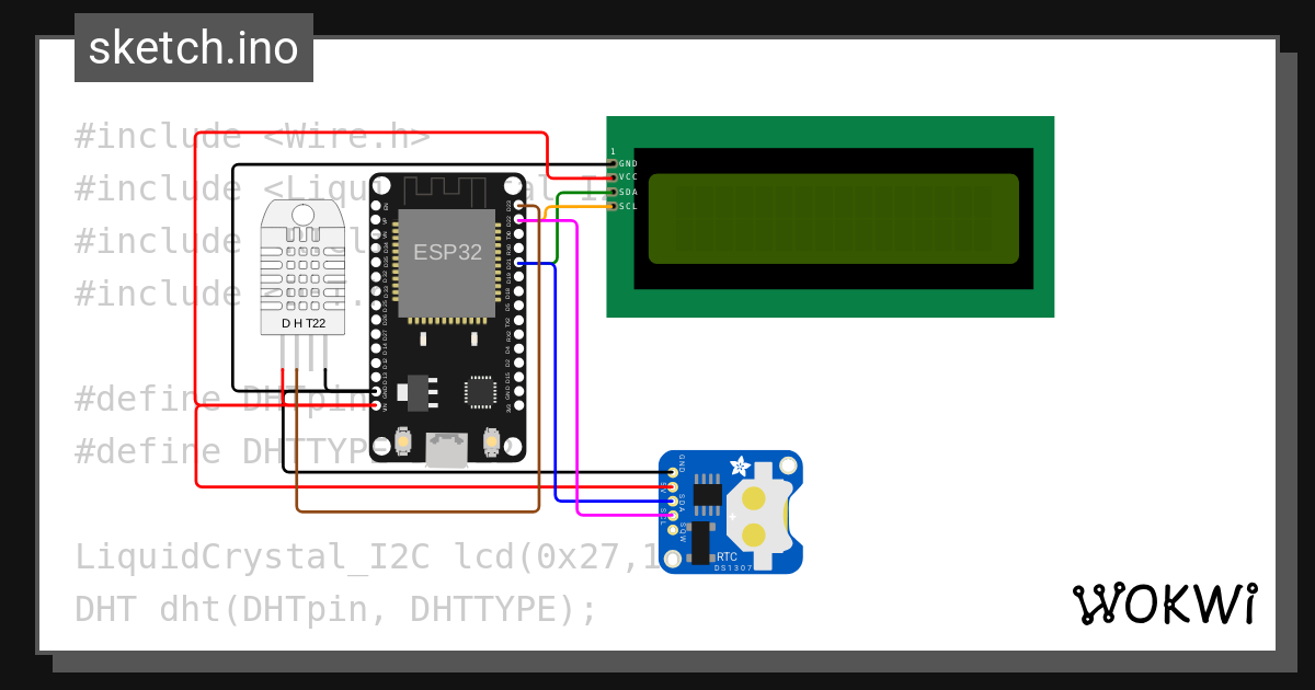 Hora Display 20 Wokwi Esp32 Stm32 Arduino Simulator 