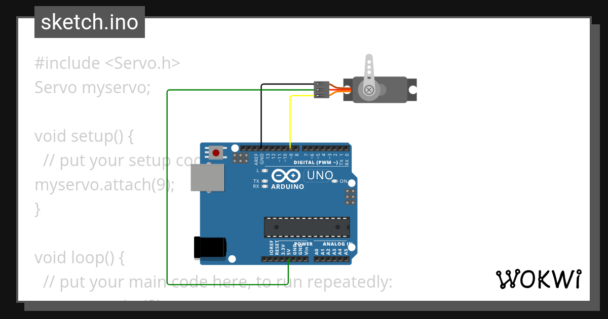 Sudut Motor Servo Wokwi Esp32 Stm32 Arduino Simulator 4373