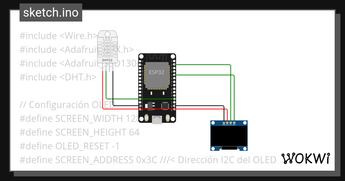 esp32_arduino_oled_dht22 - Wokwi ESP32, STM32, Arduino Simulator