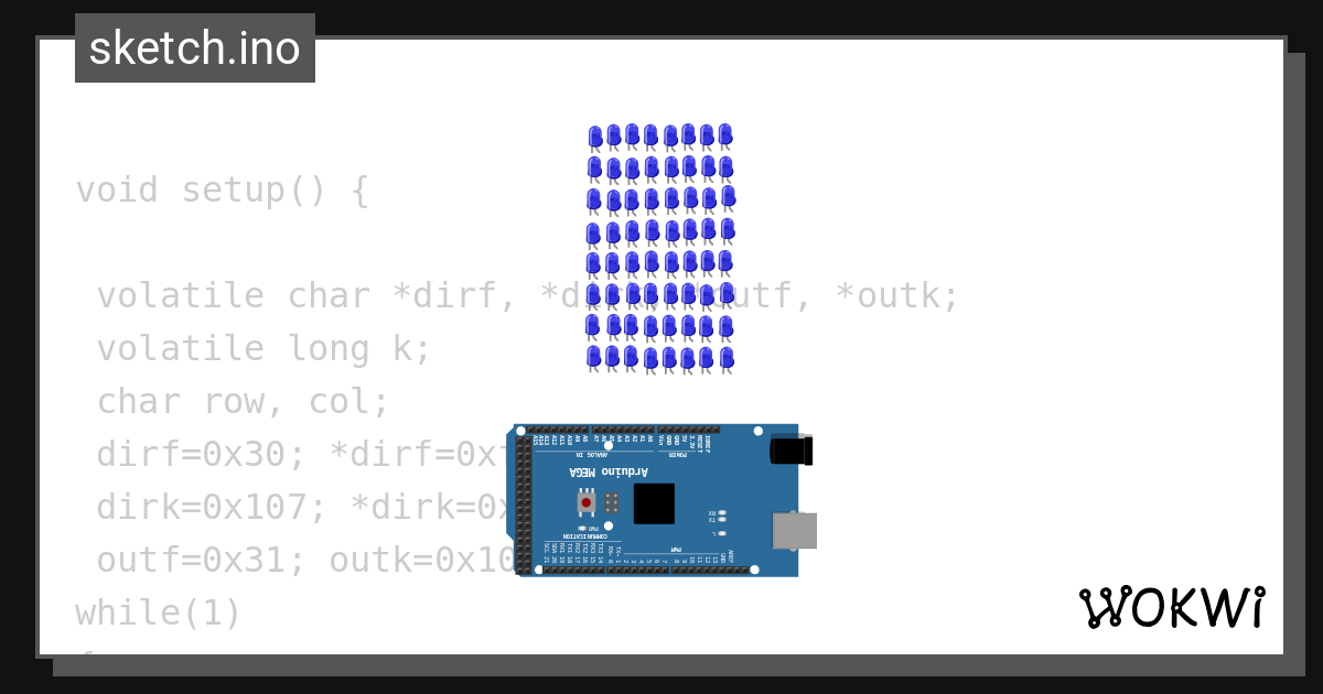 Dot Matrix 88 Wokwi Esp32 Stm32 Arduino Simulator