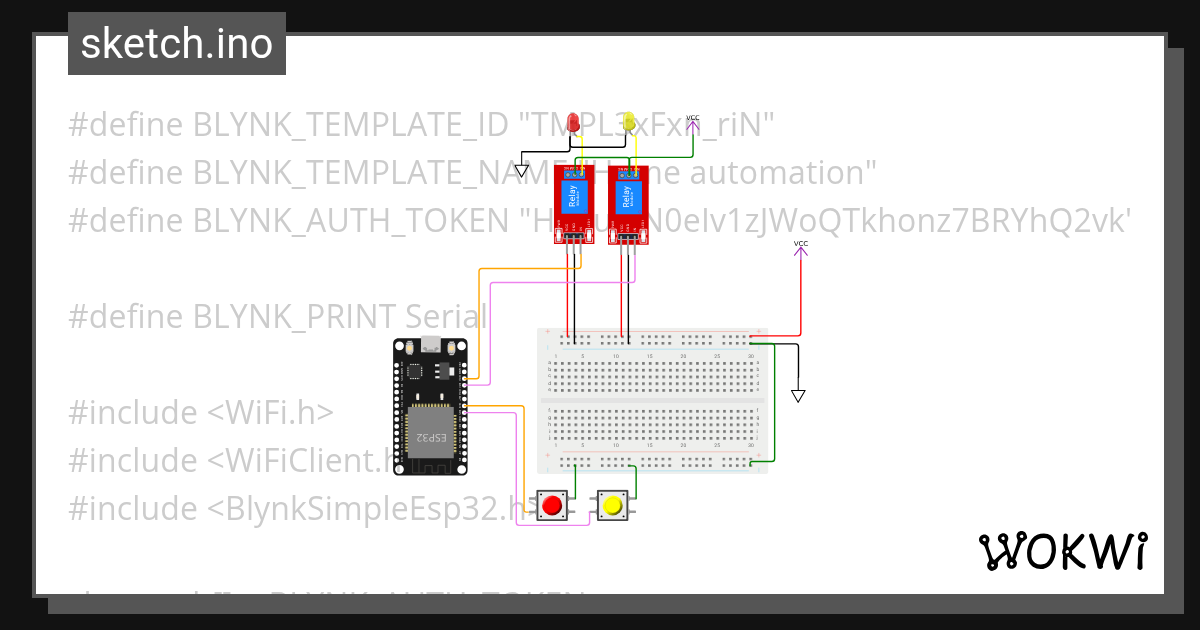 HOME AUTOMATION - Wokwi ESP32, STM32, Arduino Simulator