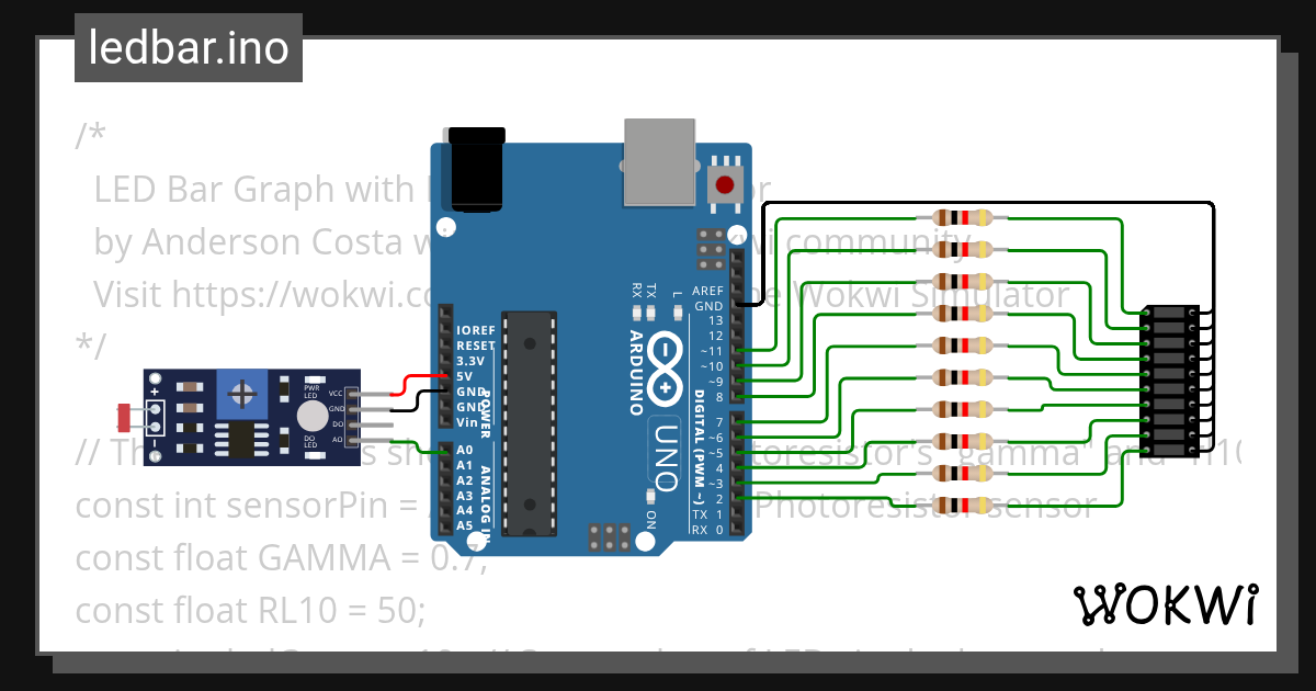 ledbar.ino Copy - Wokwi ESP32, STM32, Arduino Simulator
