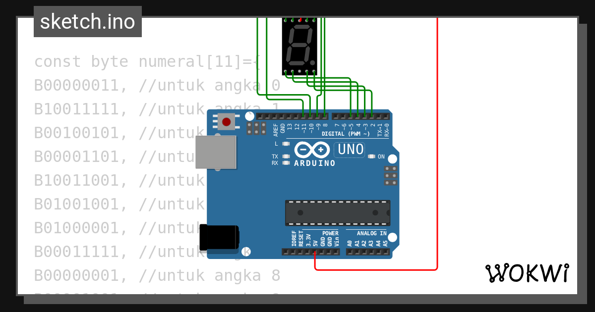 Seven Segment Punya Ulya Wokwi Esp32 Stm32 Arduino Simulator 9906