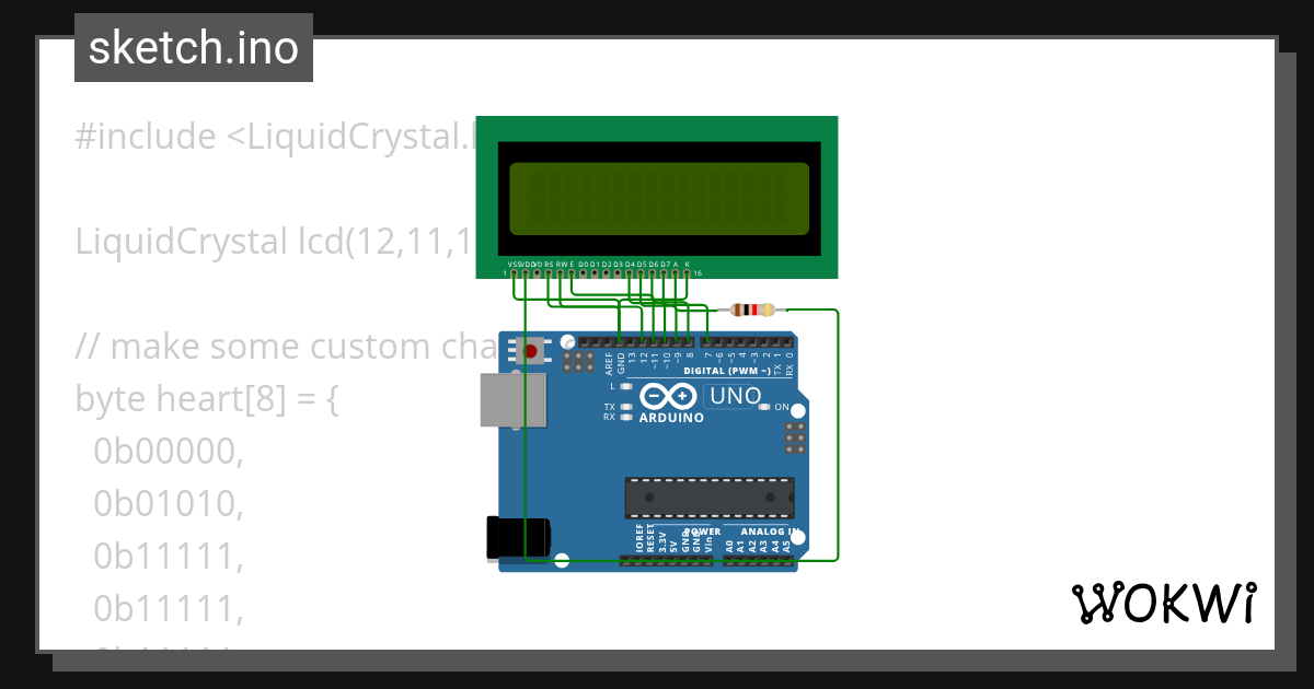 Special Word LED - Wokwi ESP32, STM32, Arduino Simulator