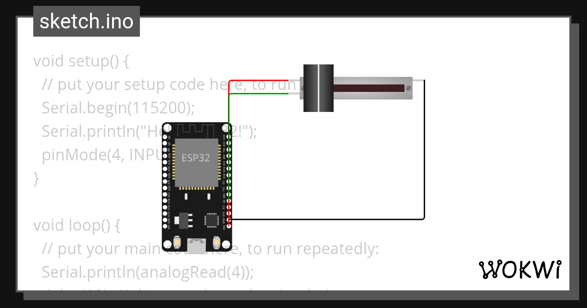 Potentiometer - Wokwi ESP32, STM32, Arduino Simulator Potentiometer - Wokwi ESP32, STM32, Arduino Simulator