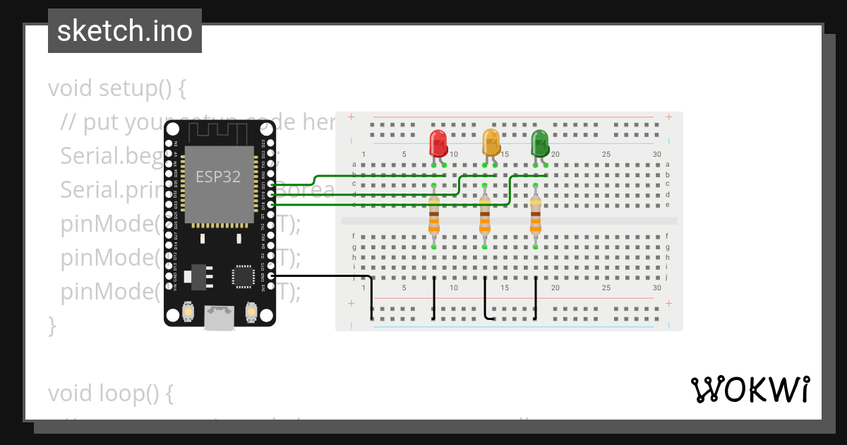 Verkeerslicht 1 Wokwi Esp32 Stm32 Arduino Simulator 6345