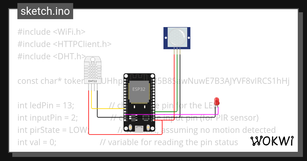 pir motion_temperature - Wokwi ESP32, STM32, Arduino Simulator