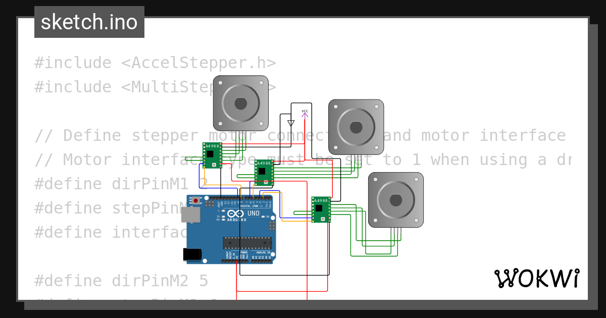 Stepper Motor With A4988 Driver Wokwi Esp32 Stm32 Arduino Simulator 8592