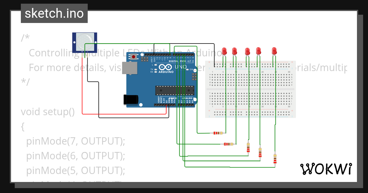 Light Strip Wokwi Esp32 Stm32 Arduino Simulator