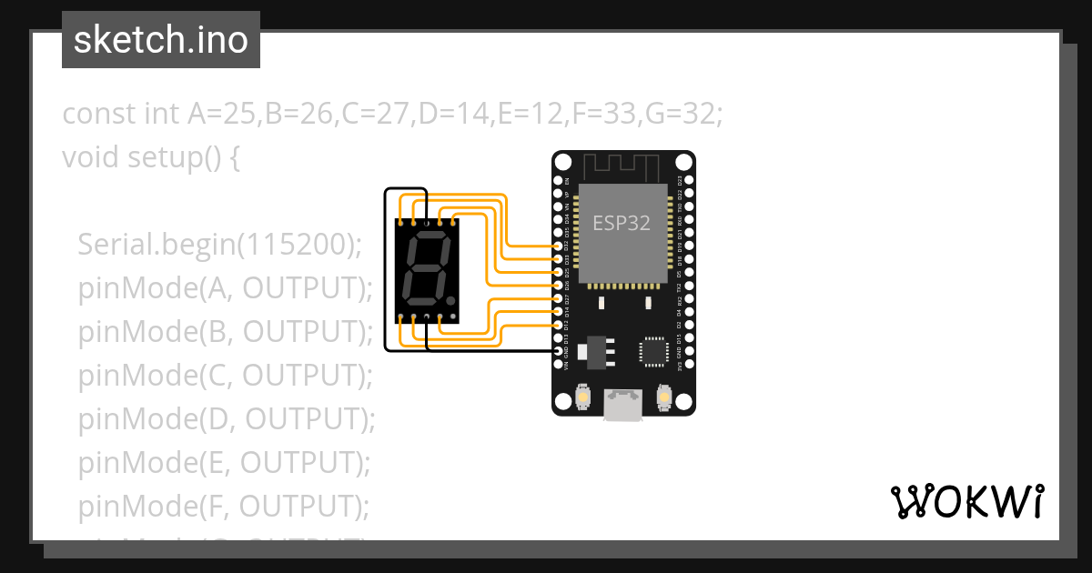 Display 7 Segmentos Thingspeak Wokwi Esp32 Stm32 Arduino Simulator 2084