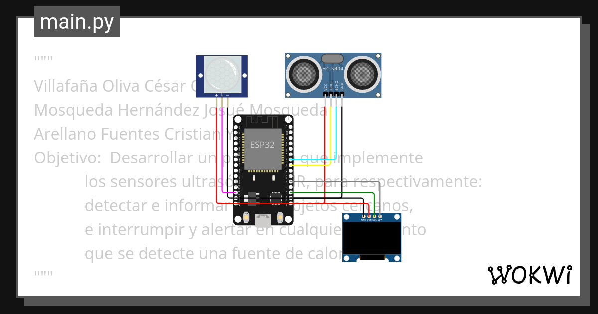 PIR comentado - Wokwi ESP32, STM32, Arduino Simulator