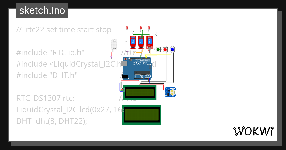 dht22 relay delay - Wokwi ESP32, STM32, Arduino Simulator