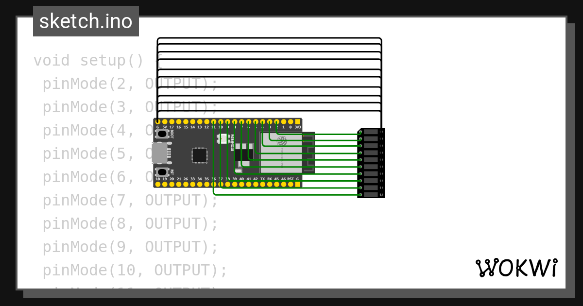 30430王語凡流水燈 Copy Wokwi Esp32 Stm32 Arduino Simulator 1691
