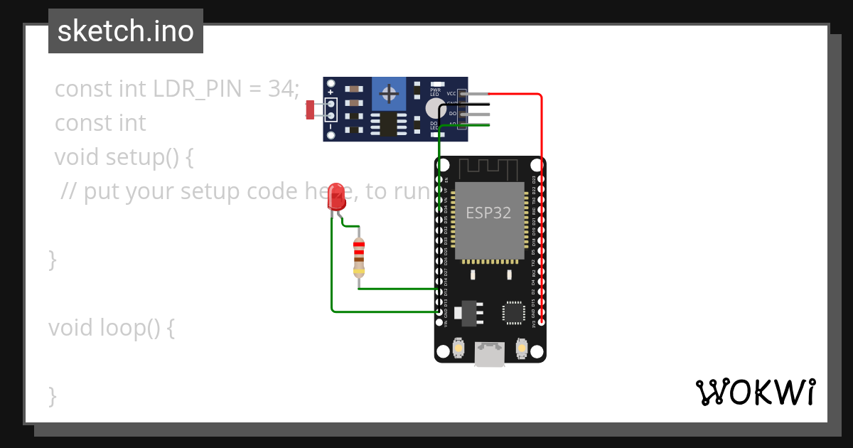 Esp32/LDR - Wokwi ESP32, STM32, Arduino Simulator Esp32/LDR - Wokwi ESP32, STM32, Arduino Simulator