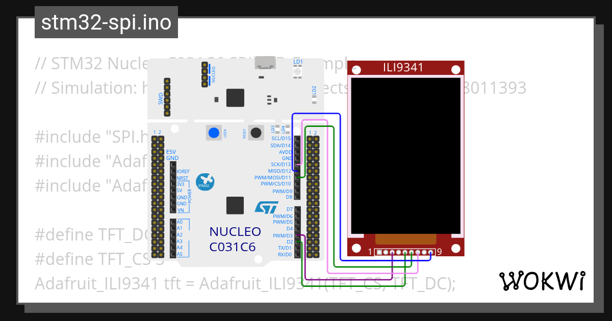 ST Nucleo - SPI Display Copy - Wokwi ESP32, STM32, Arduino Simulator ST Nucleo - SPI Display Copy - Wokwi ESP32, STM32, Arduino Simulator