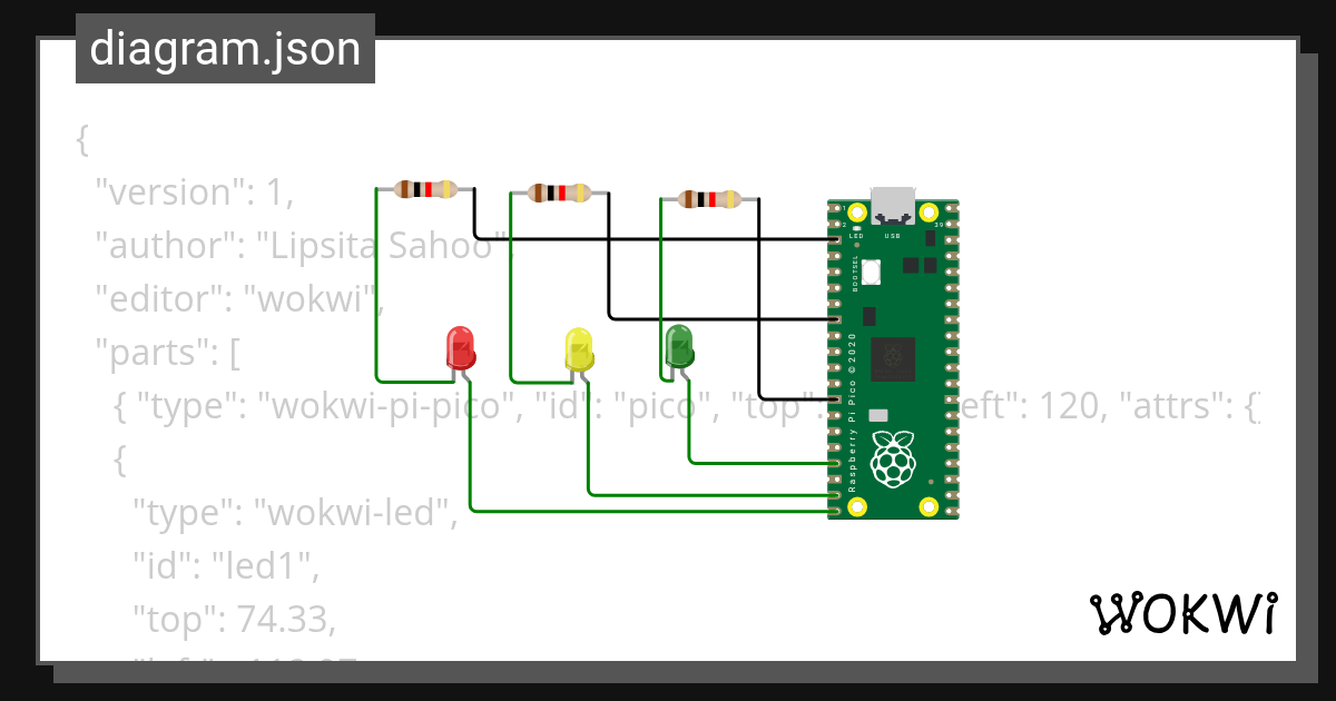Lab 1 traffic - Wokwi ESP32, STM32, Arduino Simulator