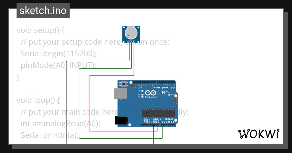 potentiometer - Wokwi ESP32, STM32, Arduino Simulator