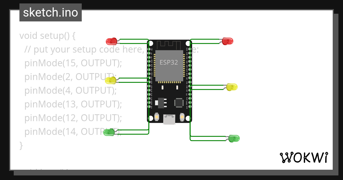 Traffic - Wokwi ESP32, STM32, Arduino Simulator