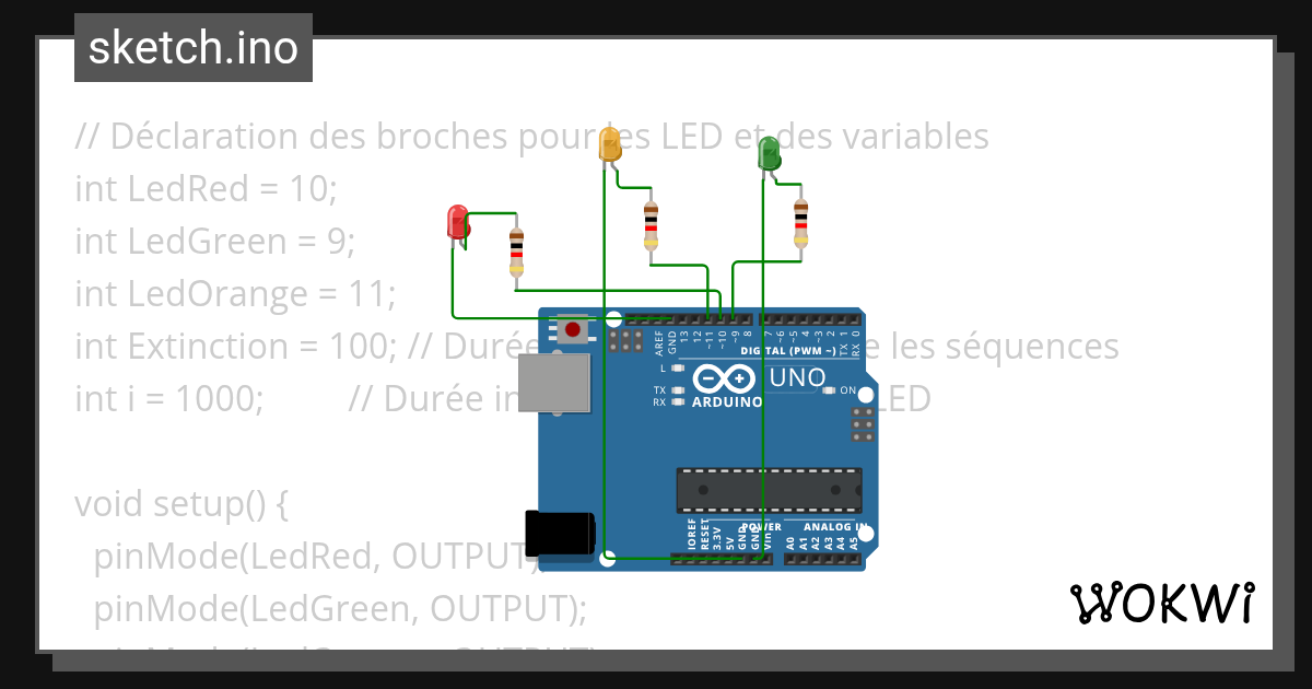 Exercice3 - Wokwi ESP32, STM32, Arduino Simulator