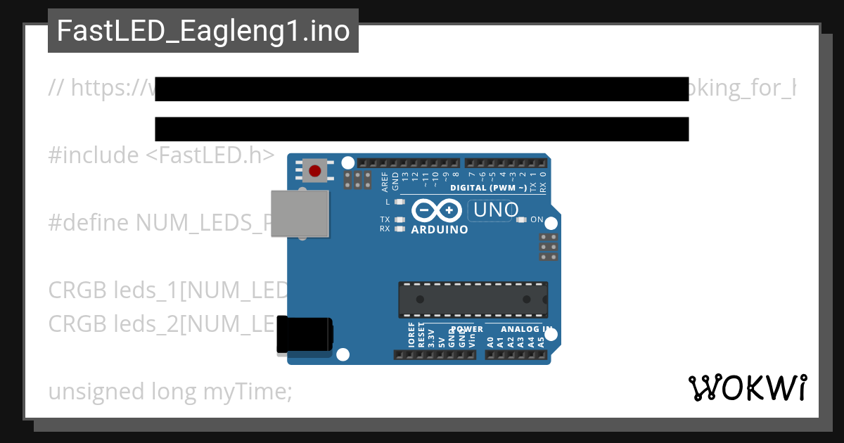 FastLED Eagleeng - Wokwi ESP32, STM32, Arduino Simulator