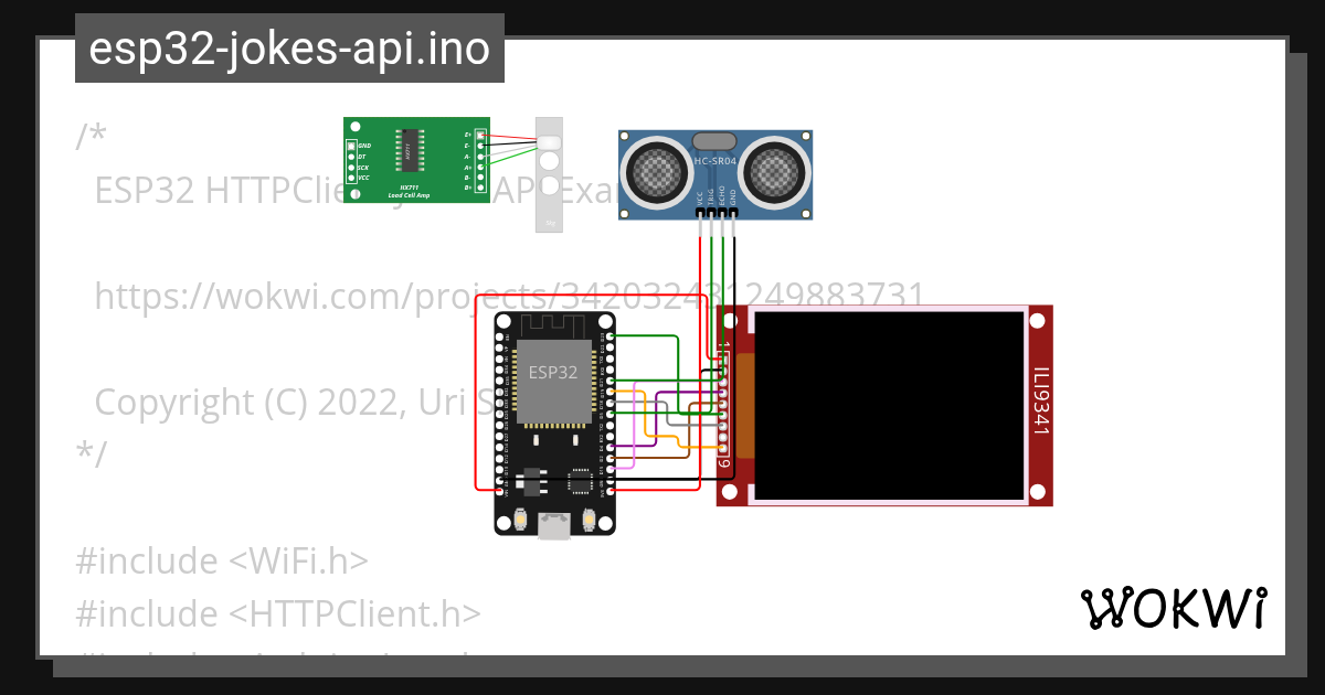 esp32-jokes-api.ino - Wokwi ESP32, STM32, Arduino Simulator