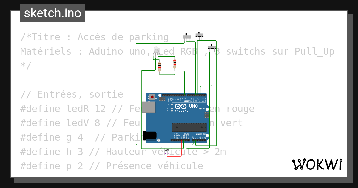 Accès De Parking Wokwi Esp32 Stm32 Arduino Simulator