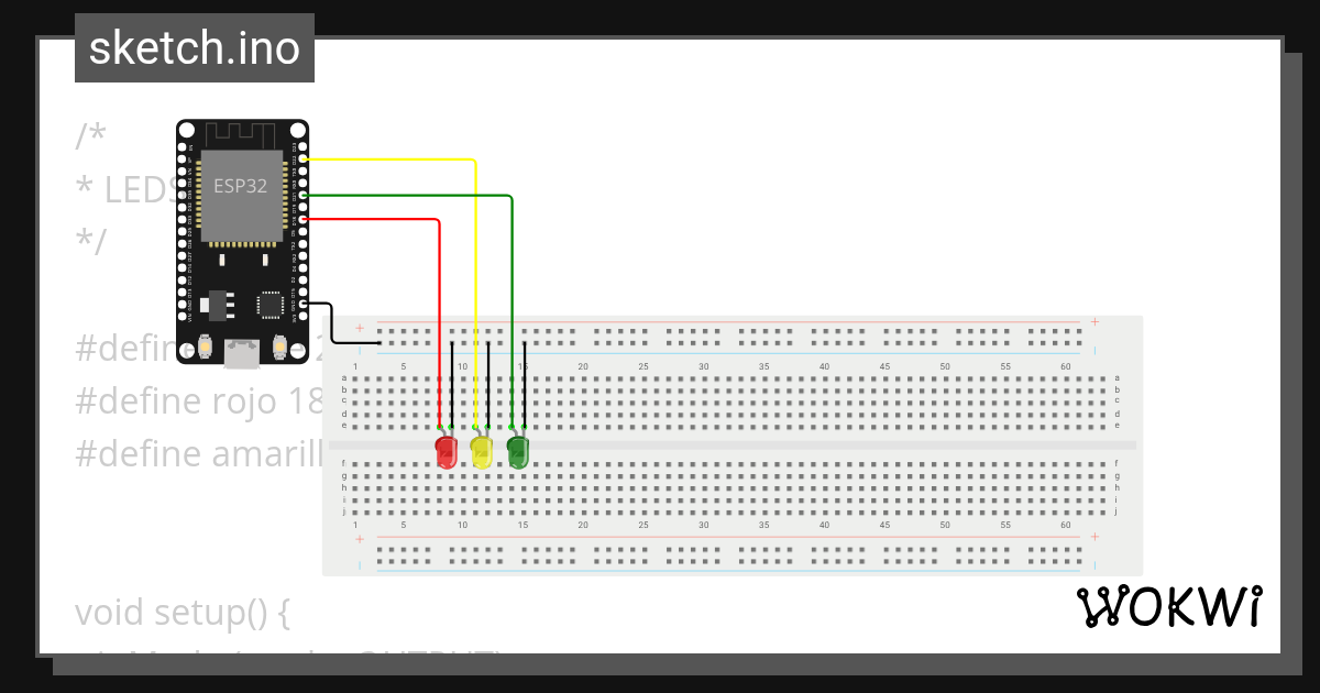 Semaforo Wokwi Esp32 Stm32 Arduino Simulator