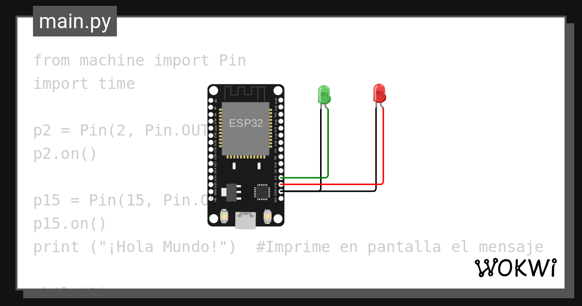 Hola Mundo Py Wokwi Esp32 Stm32 Arduino Simulator