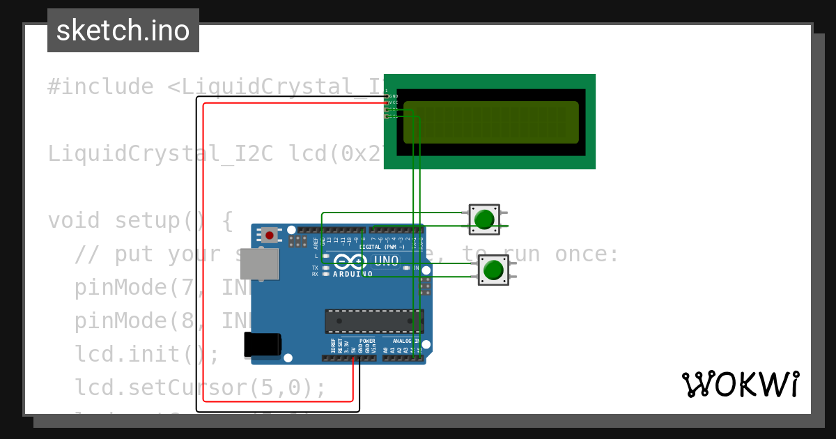 Display Nama Wokwi Esp32 Stm32 Arduino Simulator 