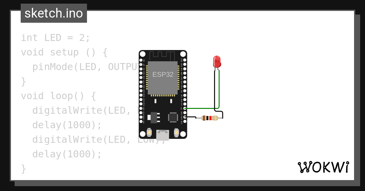Led Interface Copy Wokwi Esp32 Stm32 Arduino Simulator 9798