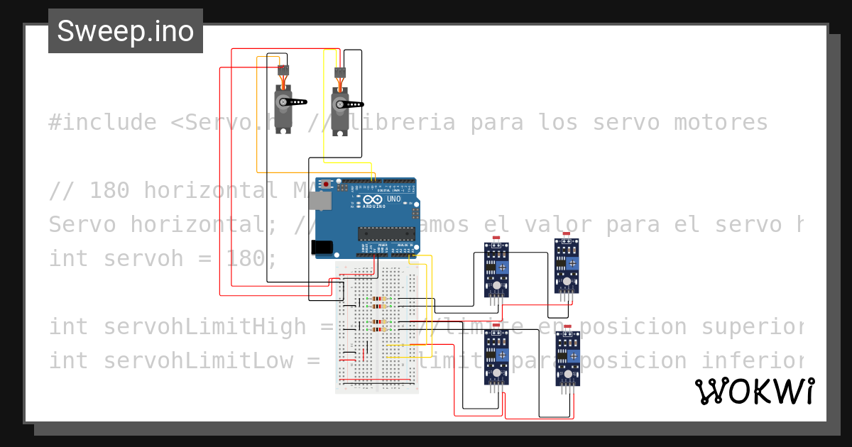 Seguidor Solar Ldr Wokwi Esp32 Stm32 Arduino Simulator 