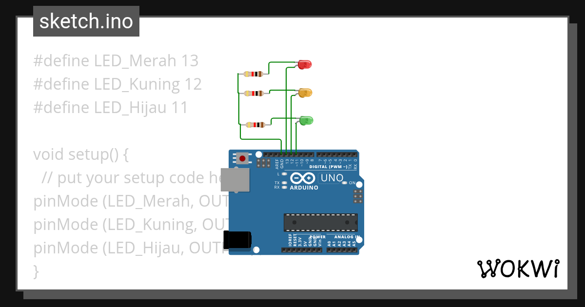 Lampu Merah Wokwi Wokwi Esp32 Stm32 Arduino Simulator 2981
