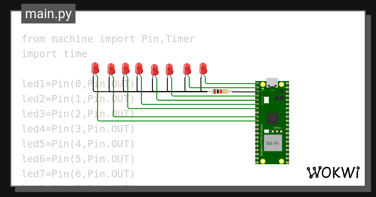 8 Bit Binary Wokwi Esp32 Stm32 Arduino Simulator