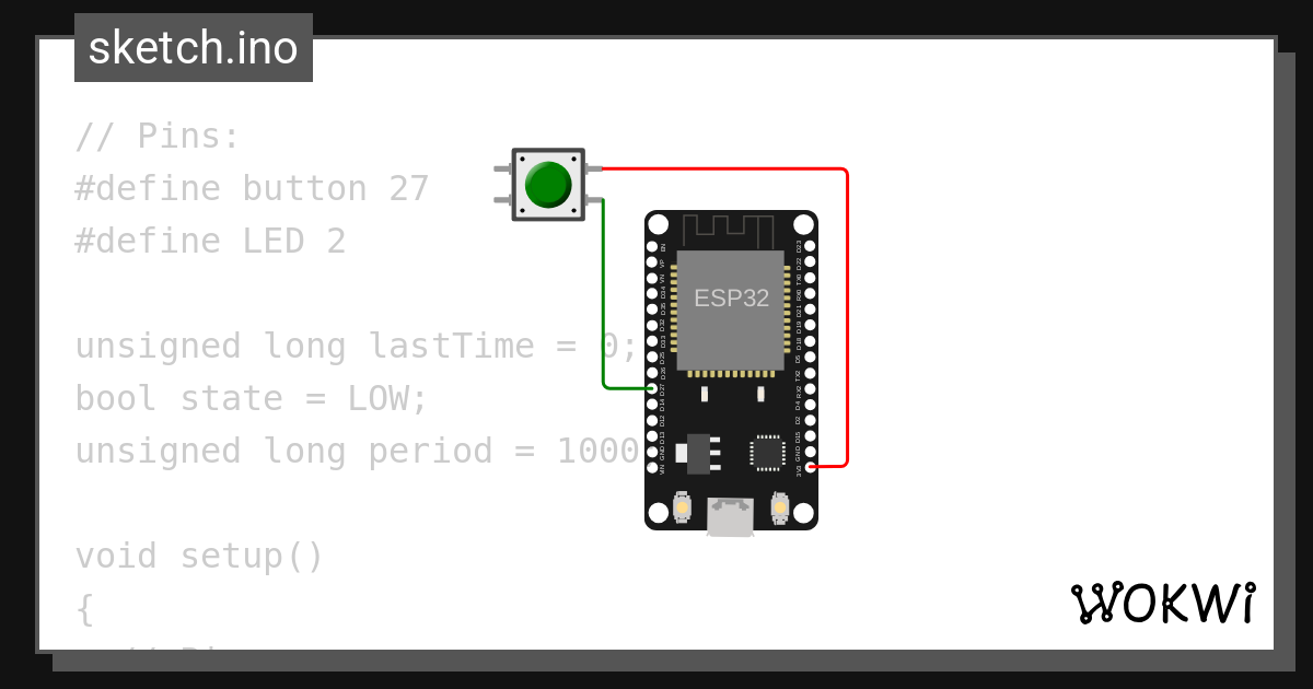 Task 2 Using Milis Instead Of Delay Wokwi Esp32 Stm32 Arduino Simulator