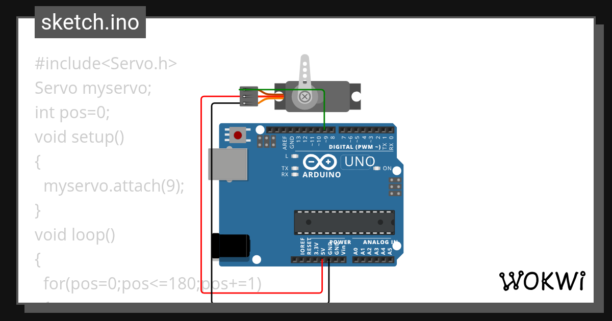 Servomotor Wokwi Esp32 Stm32 Arduino Simulator 9102
