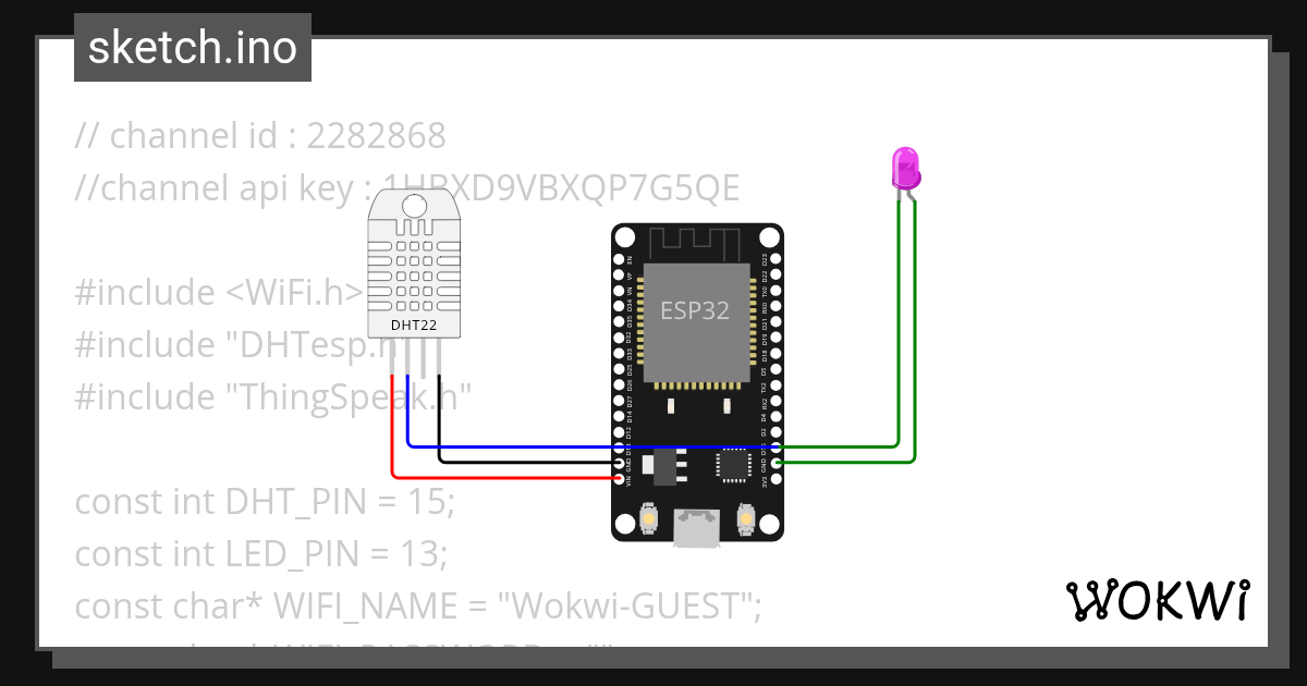 Thingspeak1 - Wokwi ESP32, STM32, Arduino Simulator