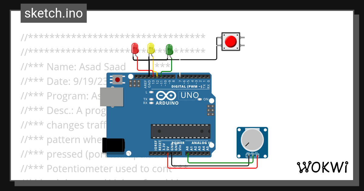 Potentiometer - Wokwi ESP32, STM32, Arduino Simulator