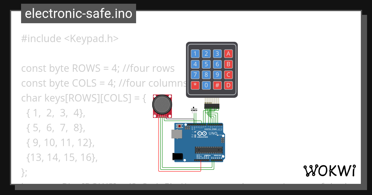 matrix keypad Copy success - Wokwi ESP32, STM32, Arduino Simulator