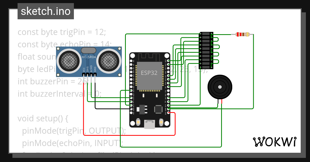 parkAssist Max Copy - Wokwi ESP32, STM32, Arduino Simulator