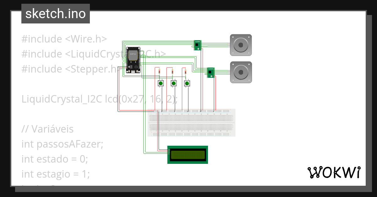 Distribuidor de cartas ESP32 - Wokwi ESP32, STM32, Arduino Simulator