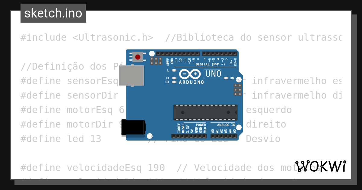 Carrinho Wokwi Esp32 Stm32 Arduino Simulator