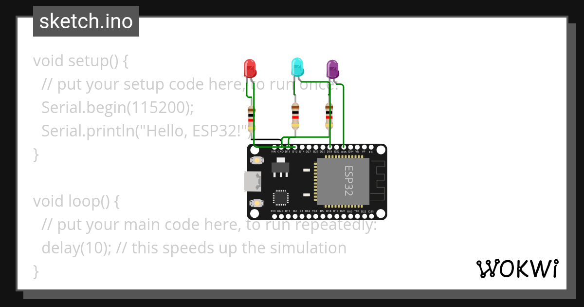 semaforo 1 - Wokwi ESP32, STM32, Arduino Simulator