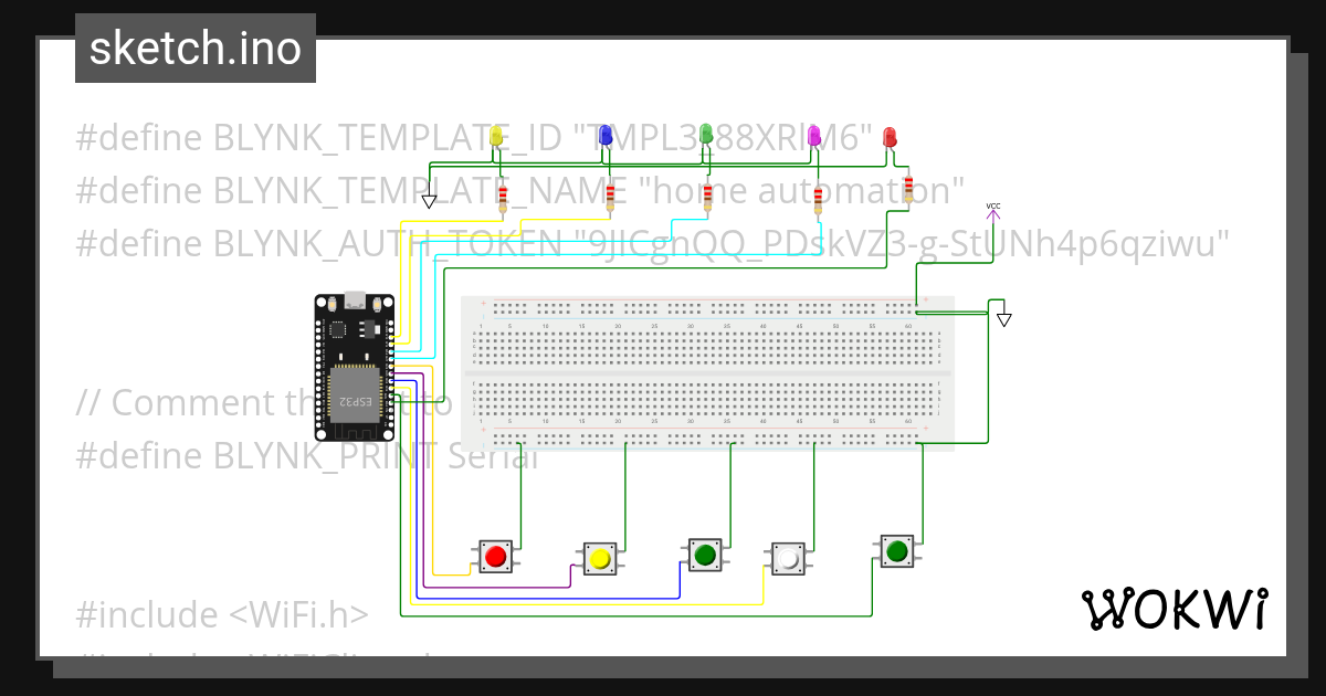 home automation - Wokwi ESP32, STM32, Arduino Simulator