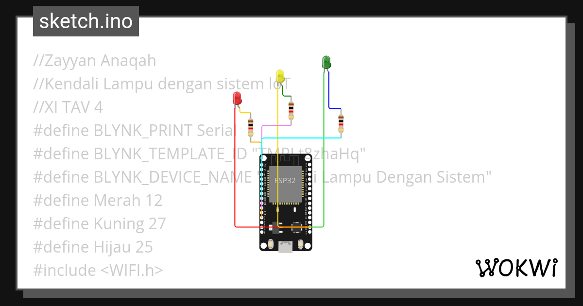 Zayyan Anaqah Projek Lima - Wokwi ESP32, STM32, Arduino Simulator Zayyan Anaqah Projek Lima - Wokwi ESP32, STM32, Arduino Simulator