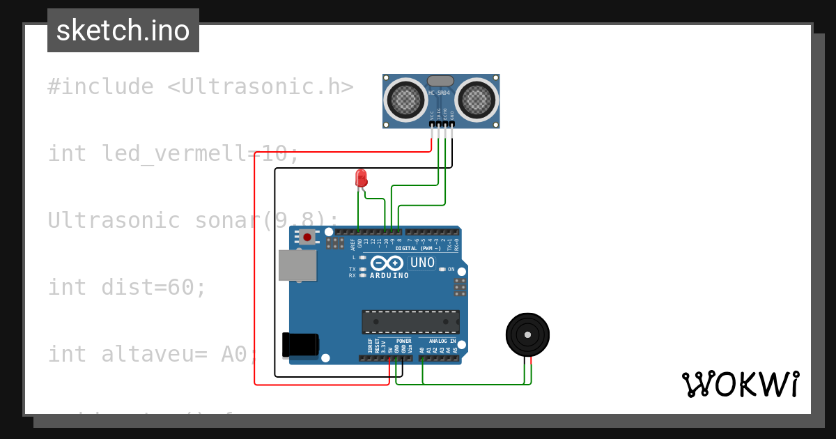 Ultrasons Wokwi Esp32 Stm32 Arduino Simulator