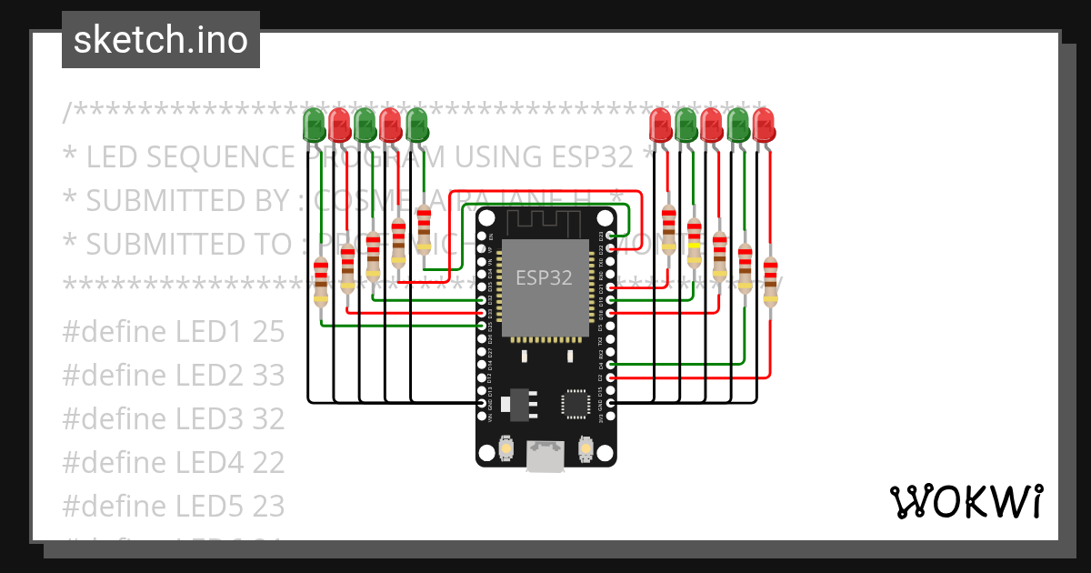 Act 1 - Wokwi ESP32, STM32, Arduino Simulator
