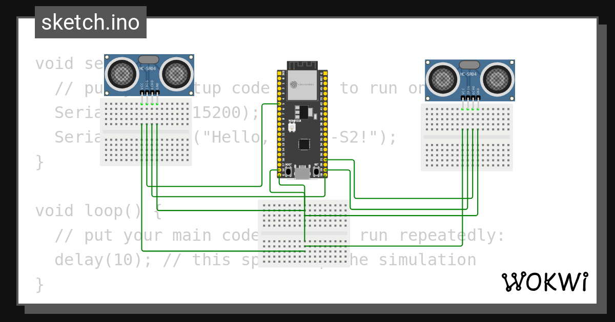 Traffic Jam Prevention Device Wokwi Esp32 Stm32 Arduino Simulator
