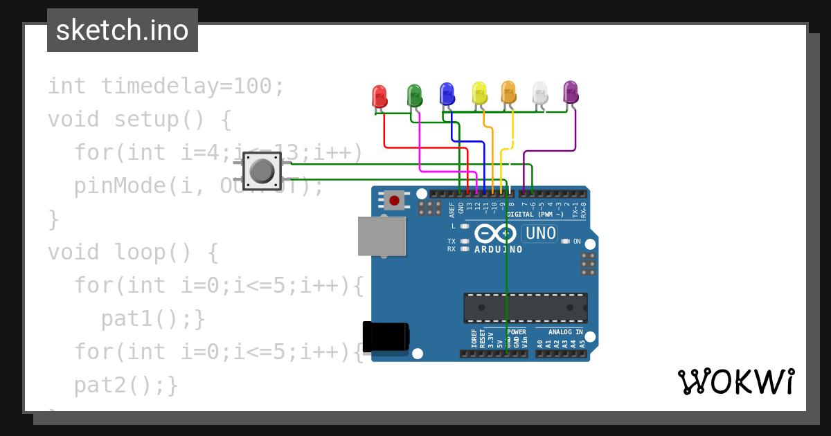 Push Butten Wokwi Esp32 Stm32 Arduino Simulator 